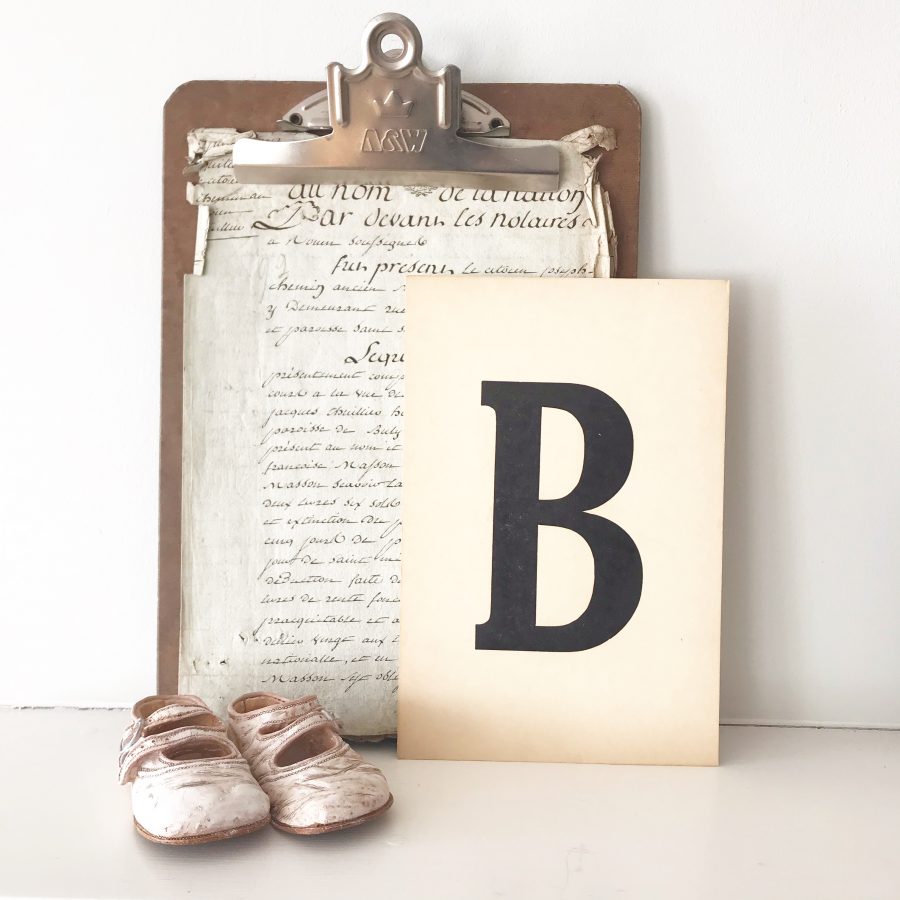 Lovely vintage flash card - B (sold individually) - Evie B Young At Heart